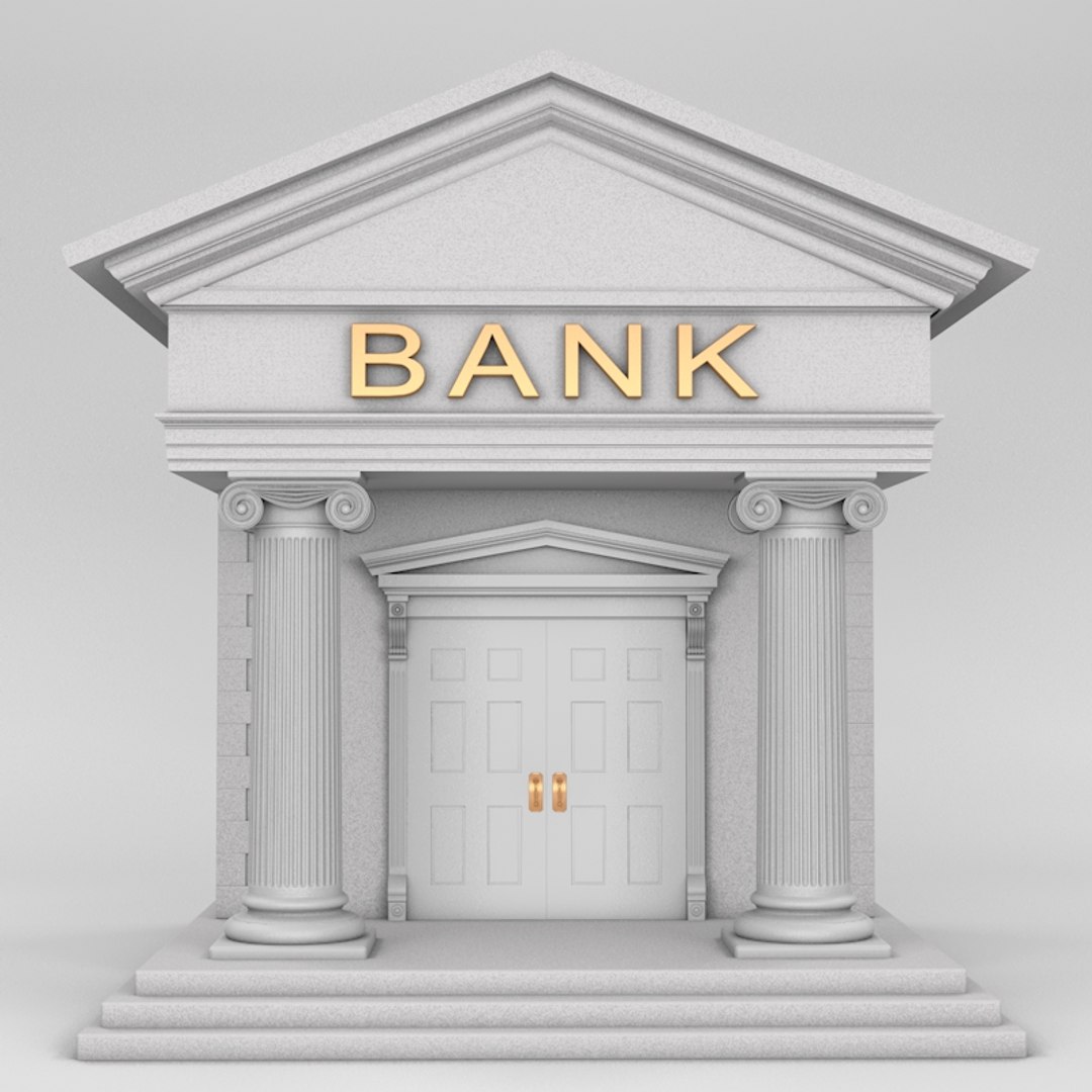 Iconic Bank Structure 3d Model