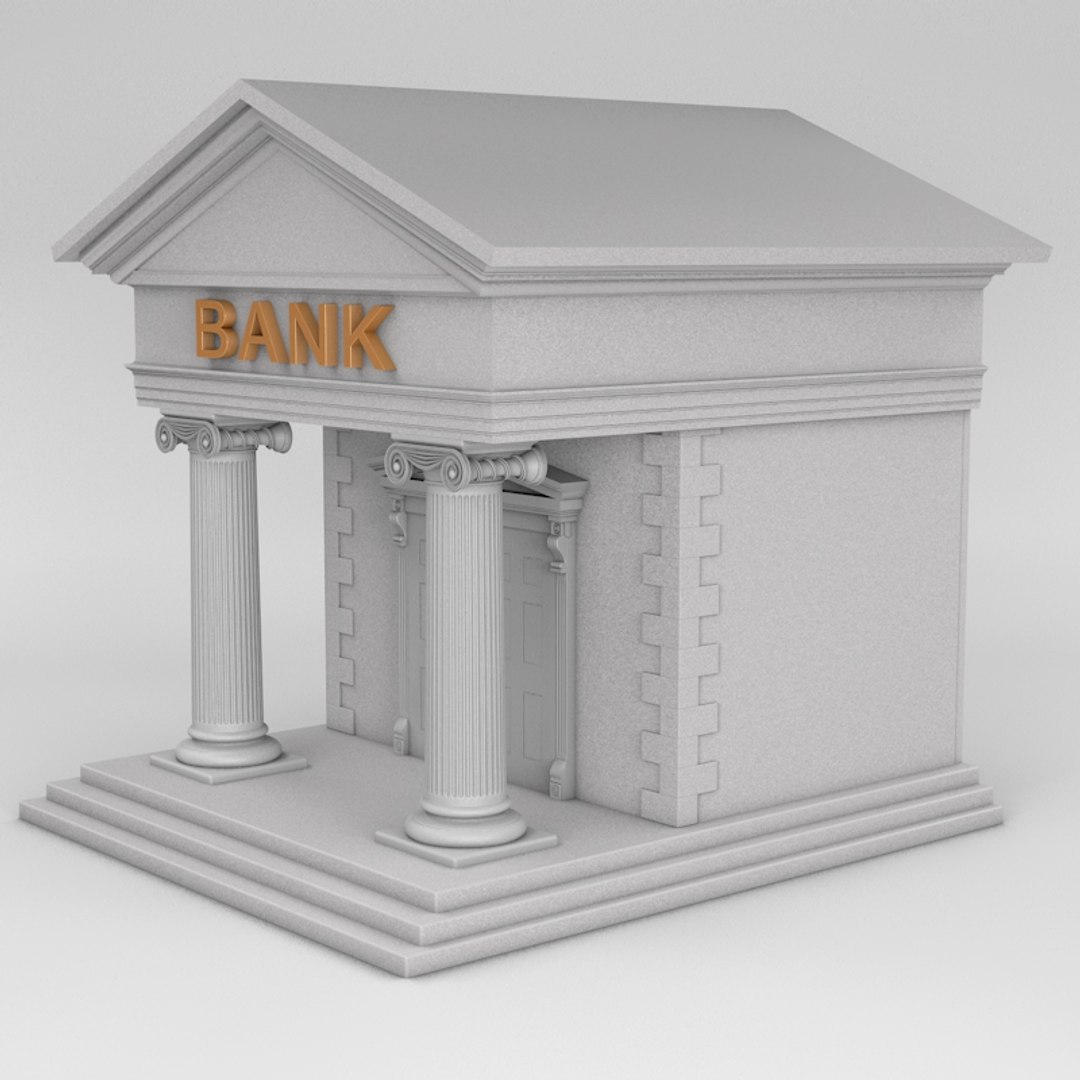 Iconic Bank Structure 3d Model