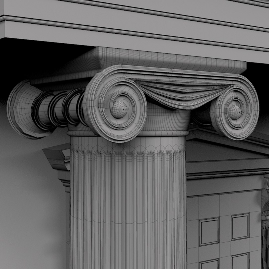 Iconic Bank Structure 3d Model