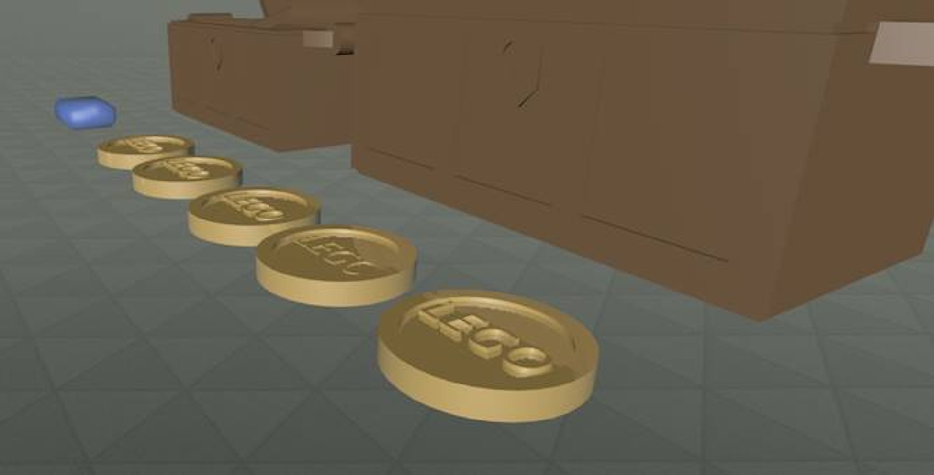 3d model lego treasure chest