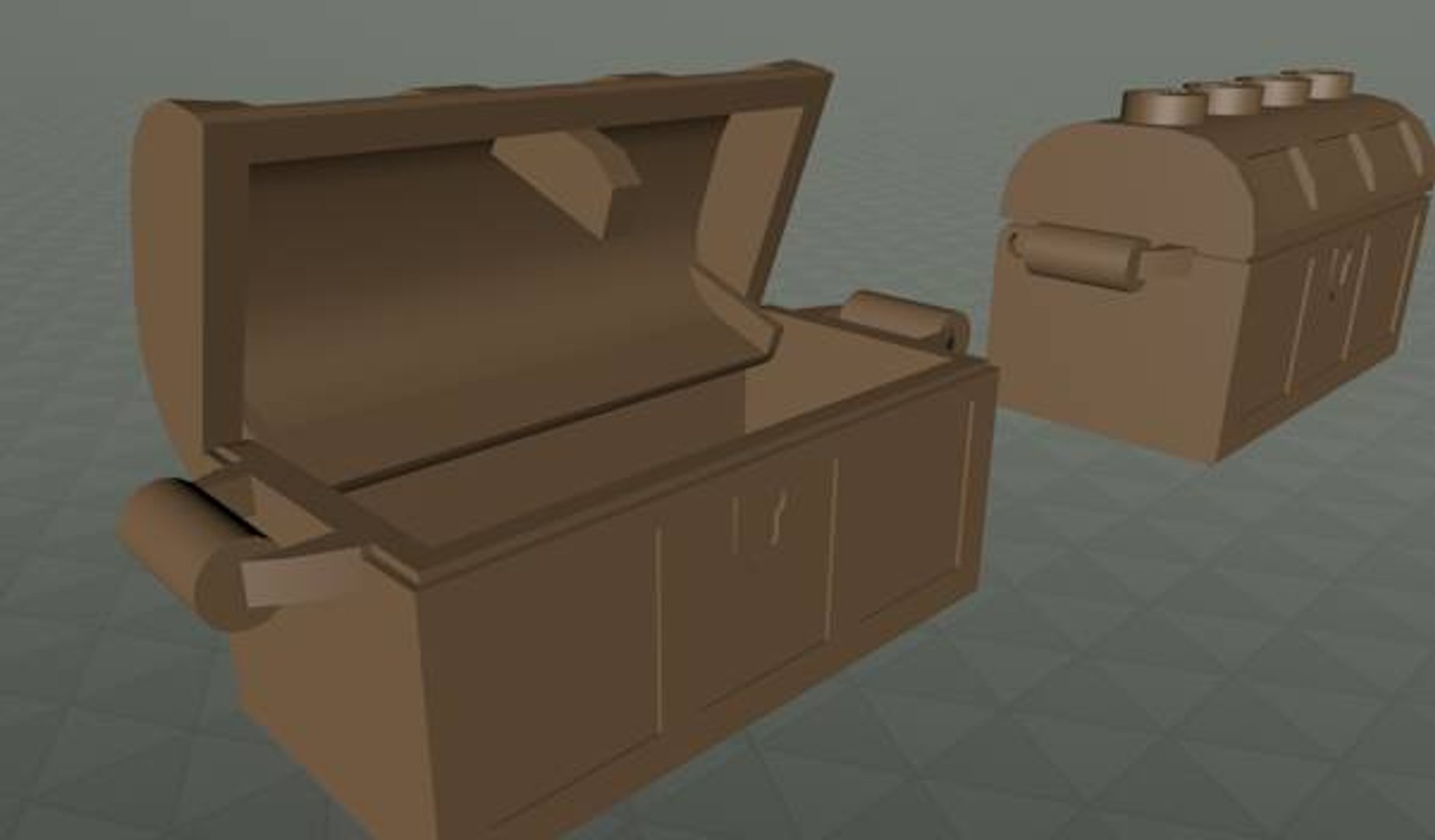 3d model lego treasure chest