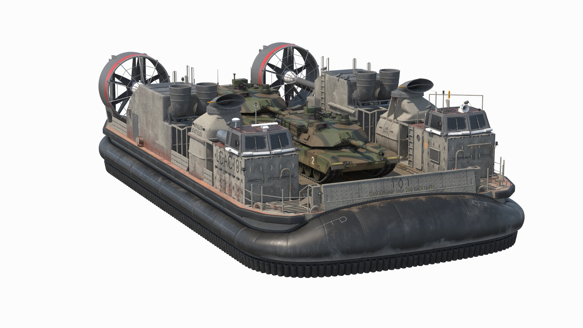3D Military Hovercraft And Tanks - TurboSquid 2386171