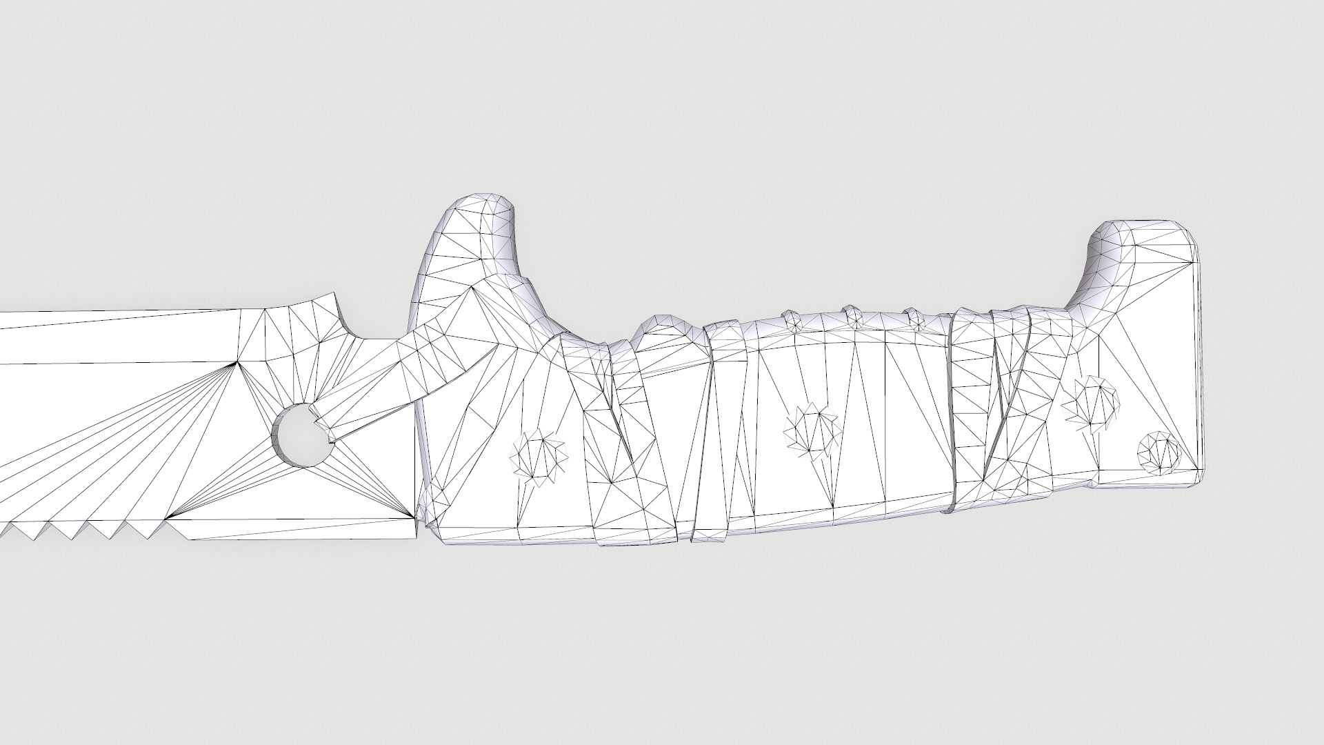 3D Machete Low-poly PBR Model - TurboSquid 2096609