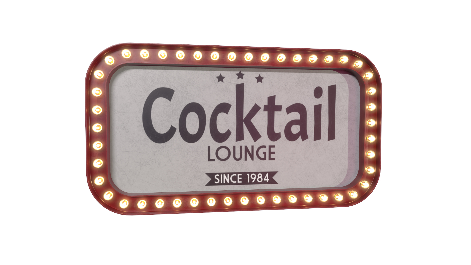 Cocktail Lounge Sign 3D - TurboSquid 2053357