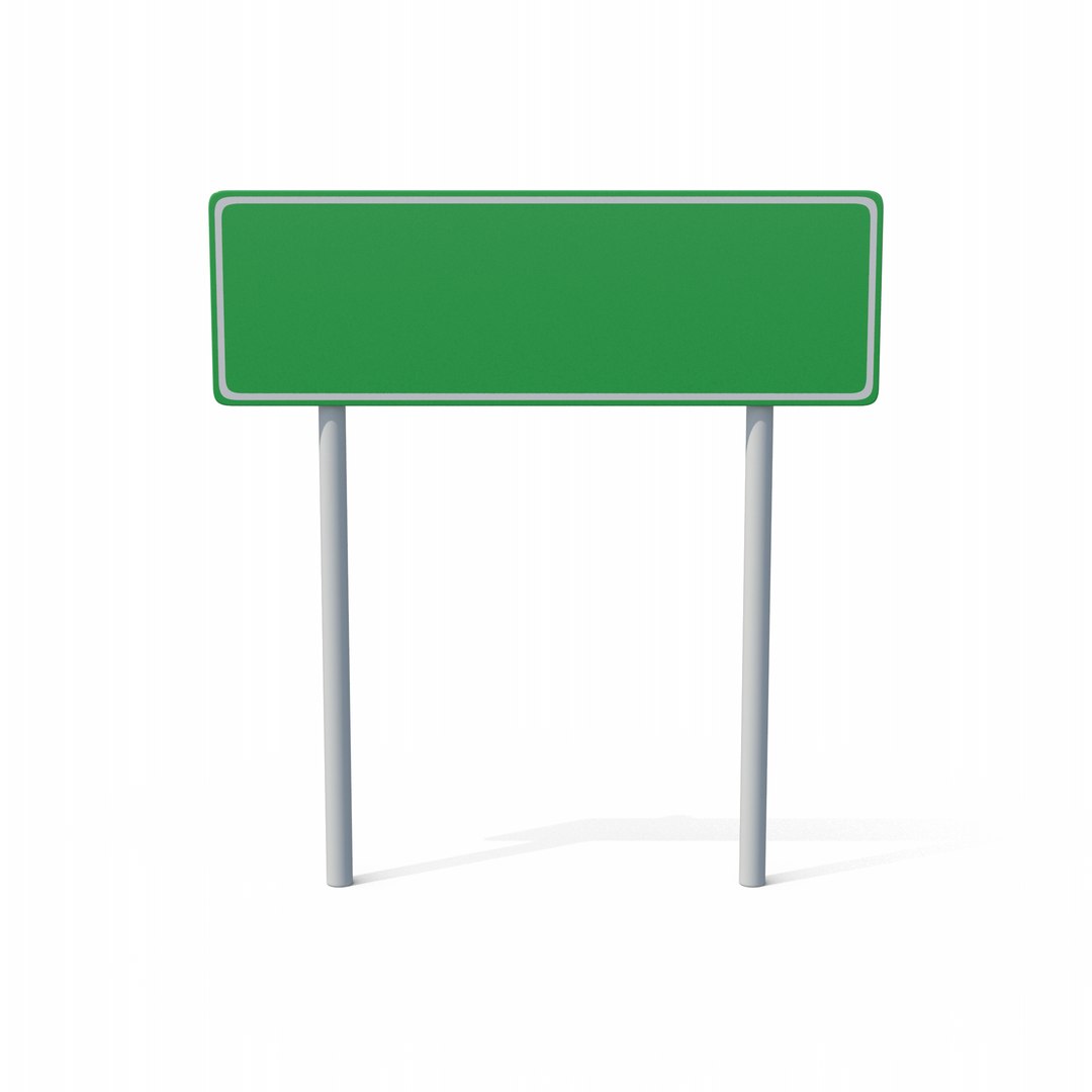 Highway Road Sign Model - TurboSquid 2001796
