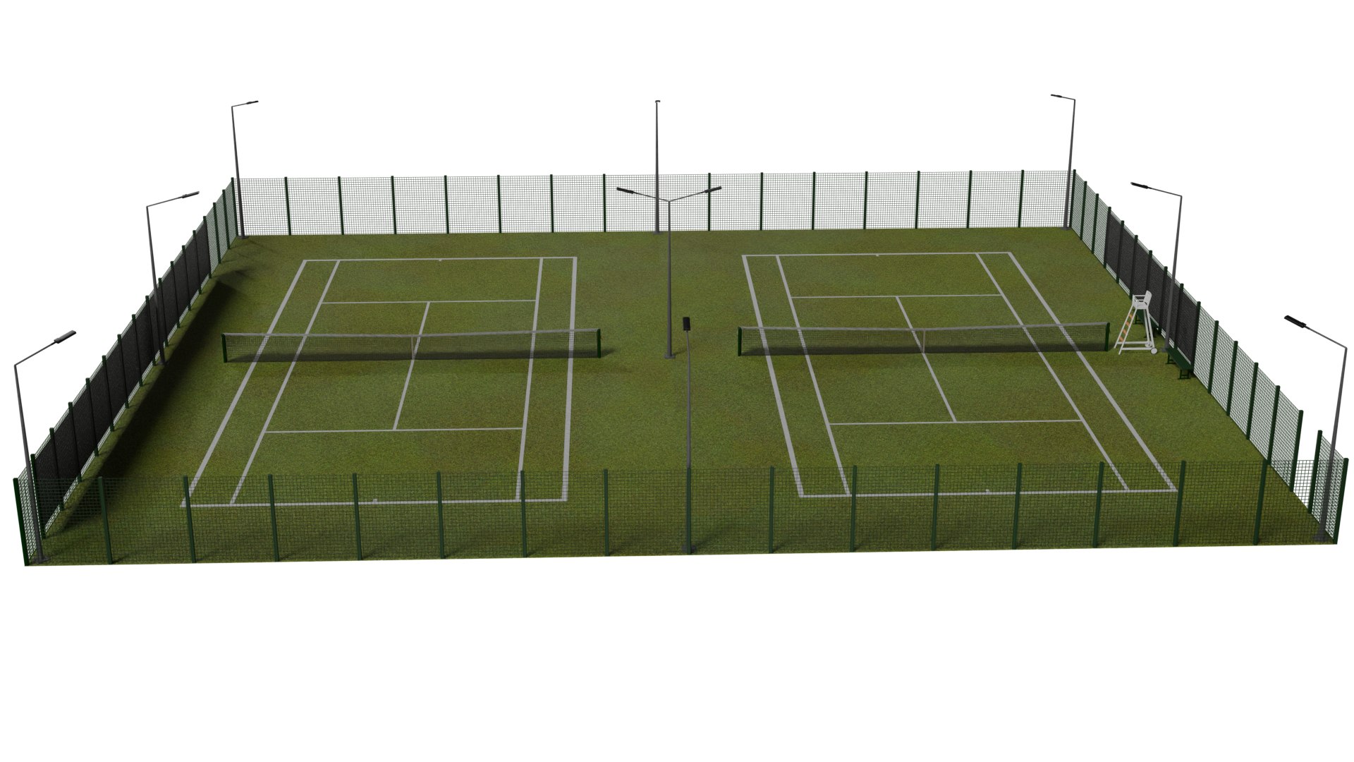 Tennis Court 3D Model - TurboSquid 2323971