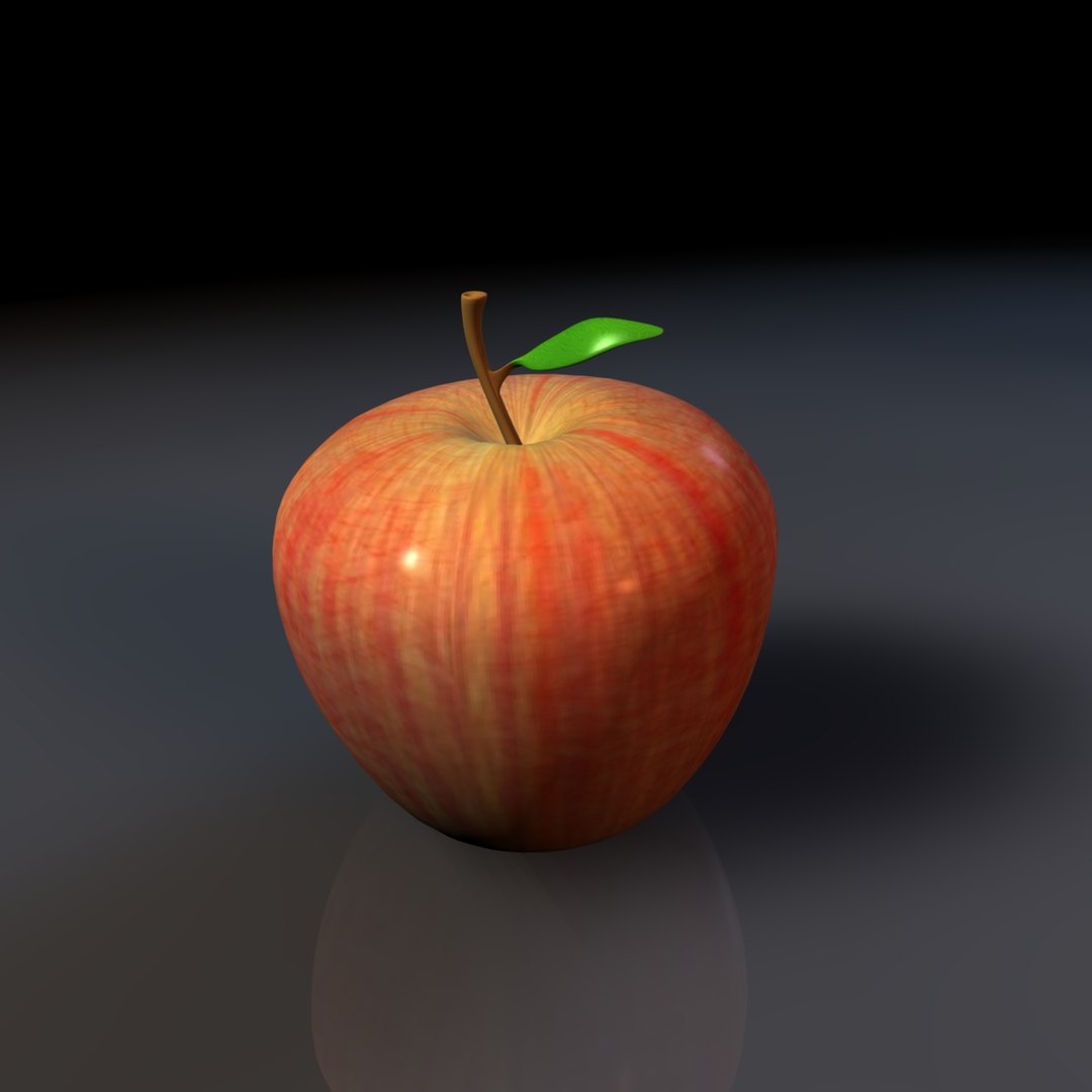 Free Obj Model Apple Red Delicious