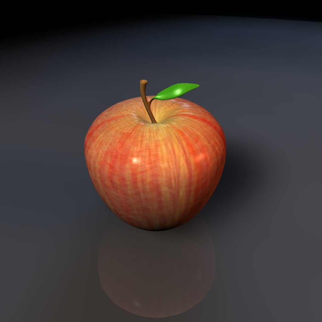 free obj model apple red delicious