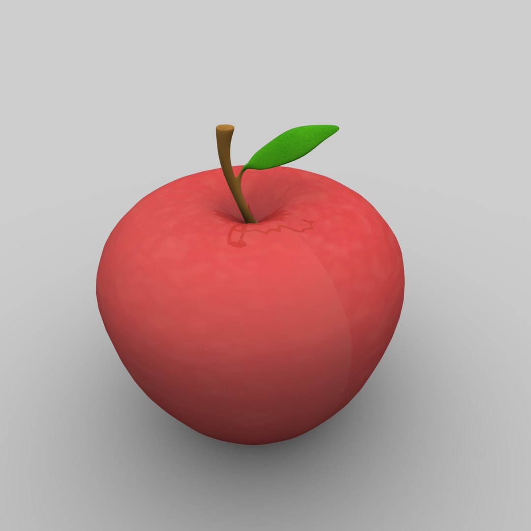 Free Obj Model Apple Red Delicious