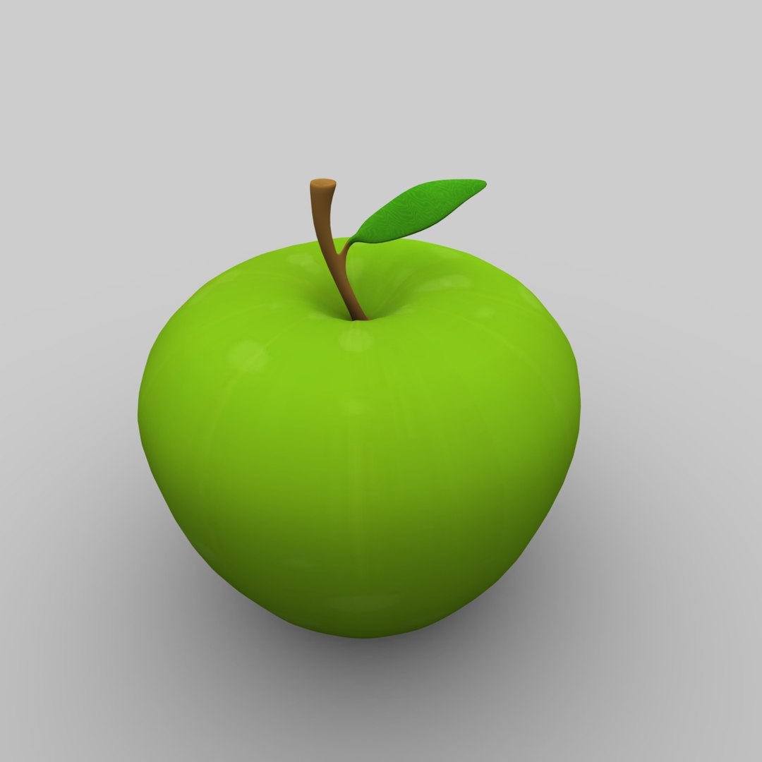 Free Obj Model Apple Red Delicious