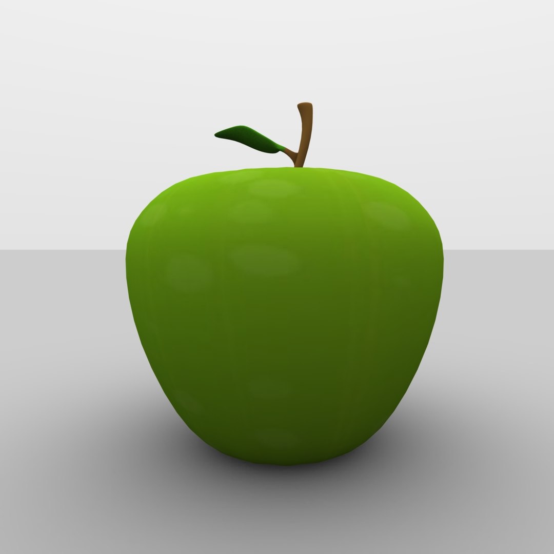 Free Obj Model Apple Red Delicious