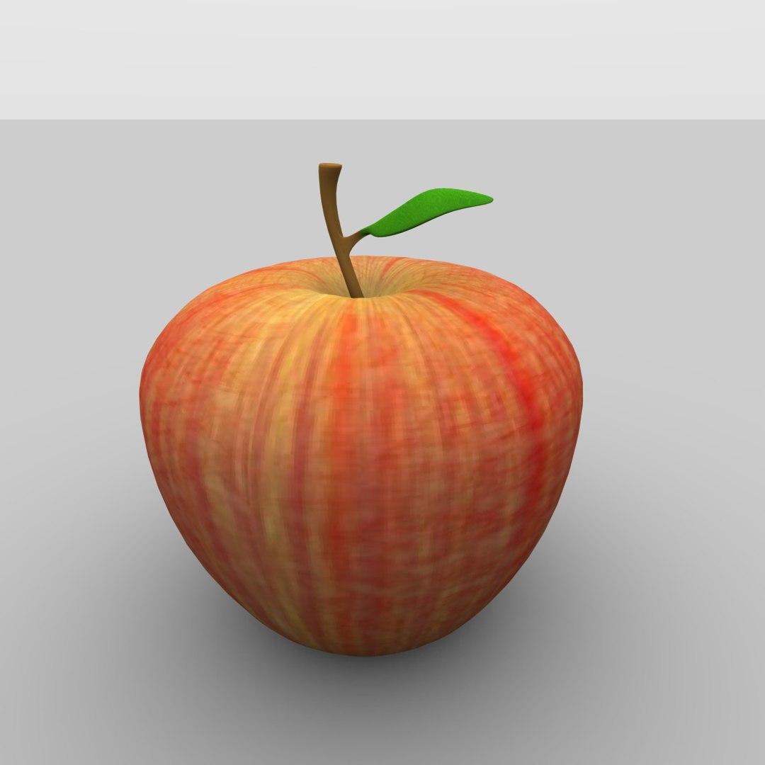 Free Obj Model Apple Red Delicious