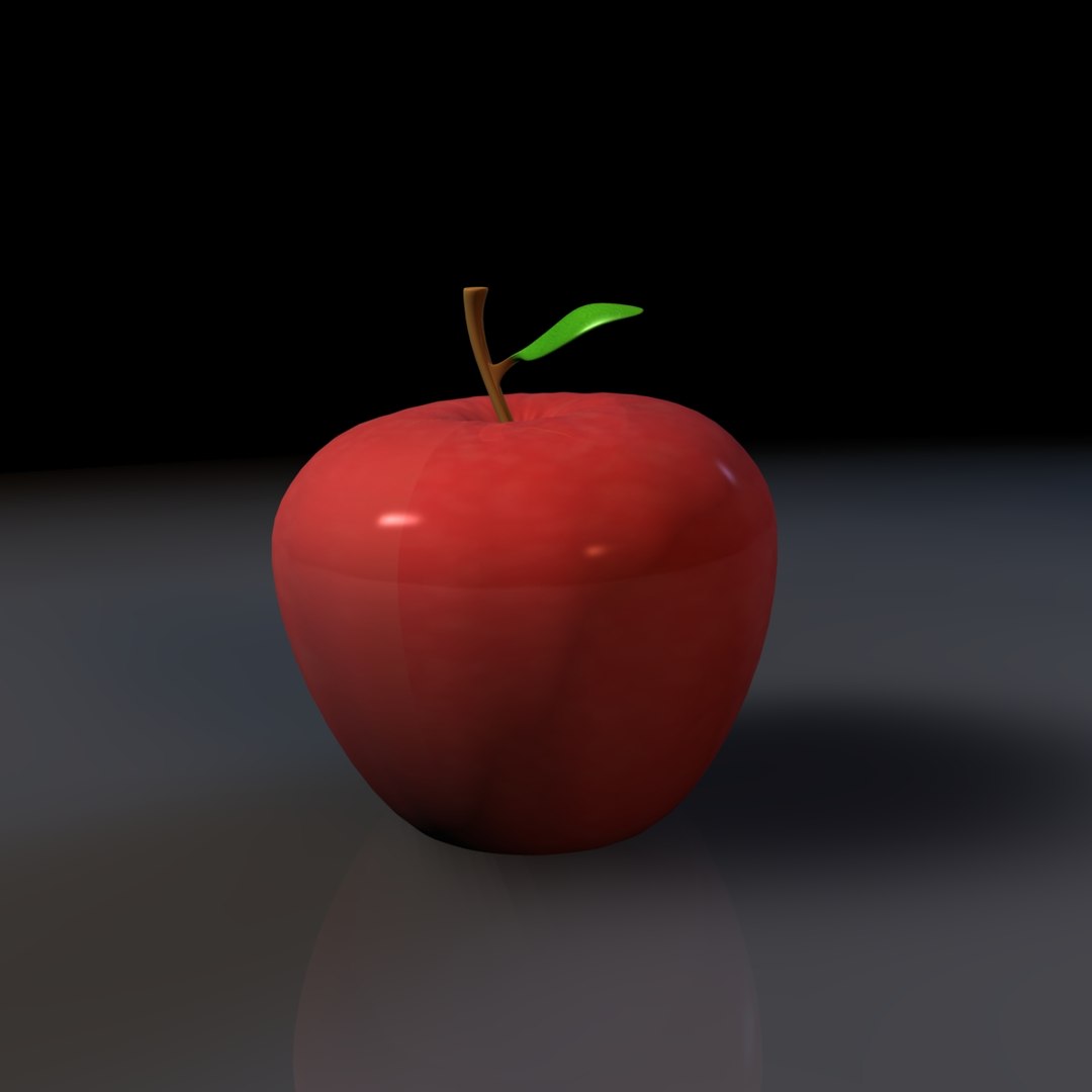 free obj model apple red delicious