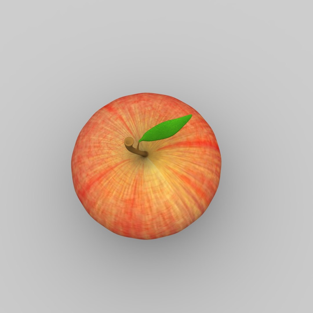 Free Obj Model Apple Red Delicious