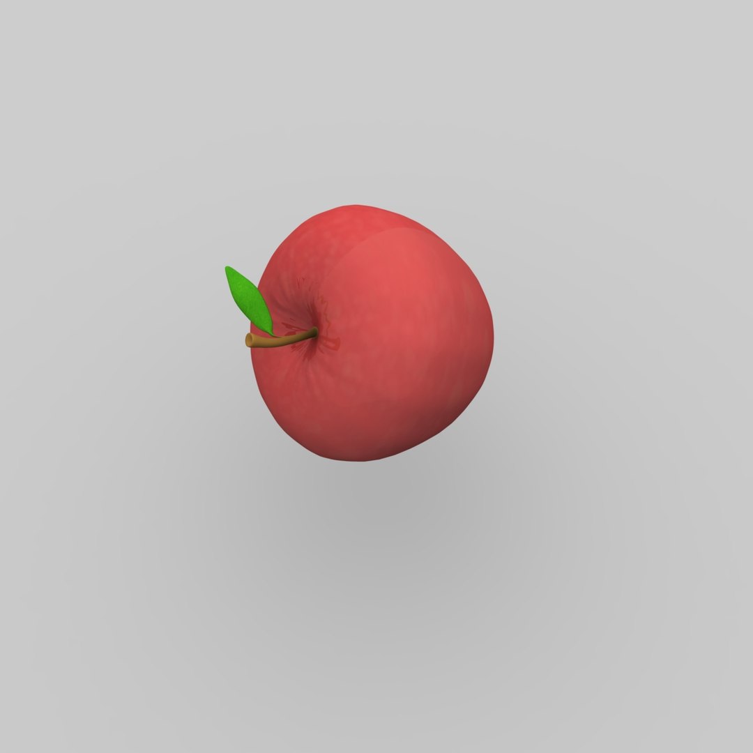 Free Obj Model Apple Red Delicious