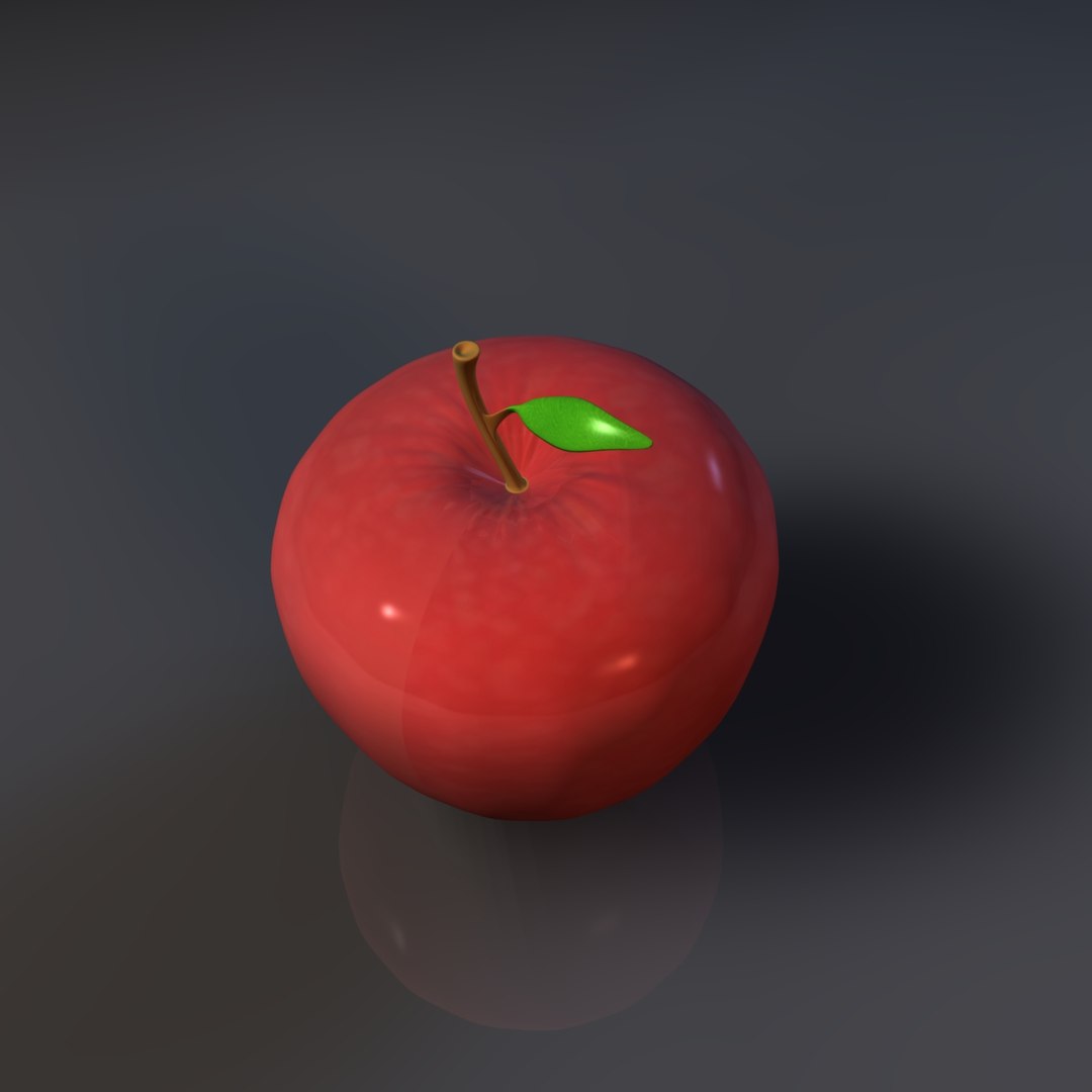 free obj model apple red delicious