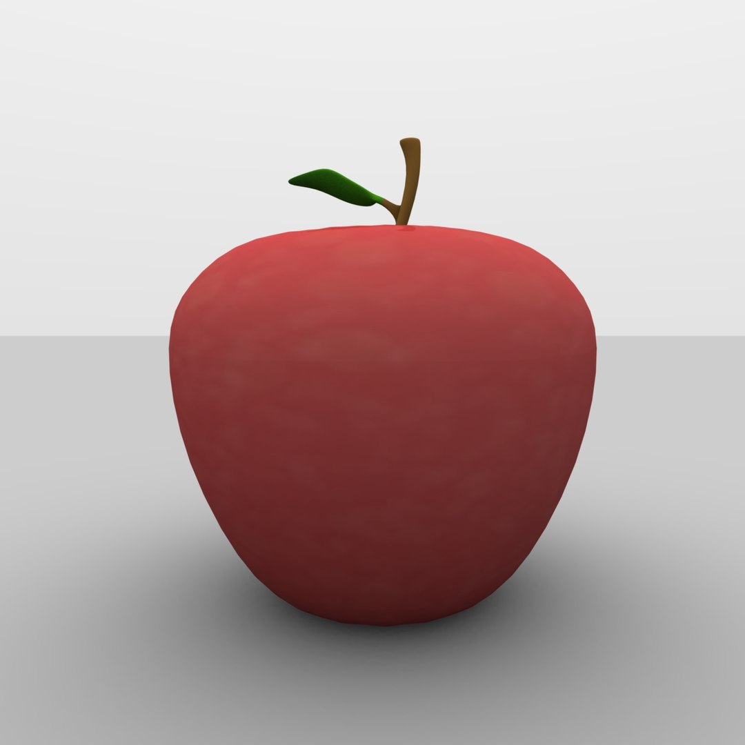 Free Obj Model Apple Red Delicious