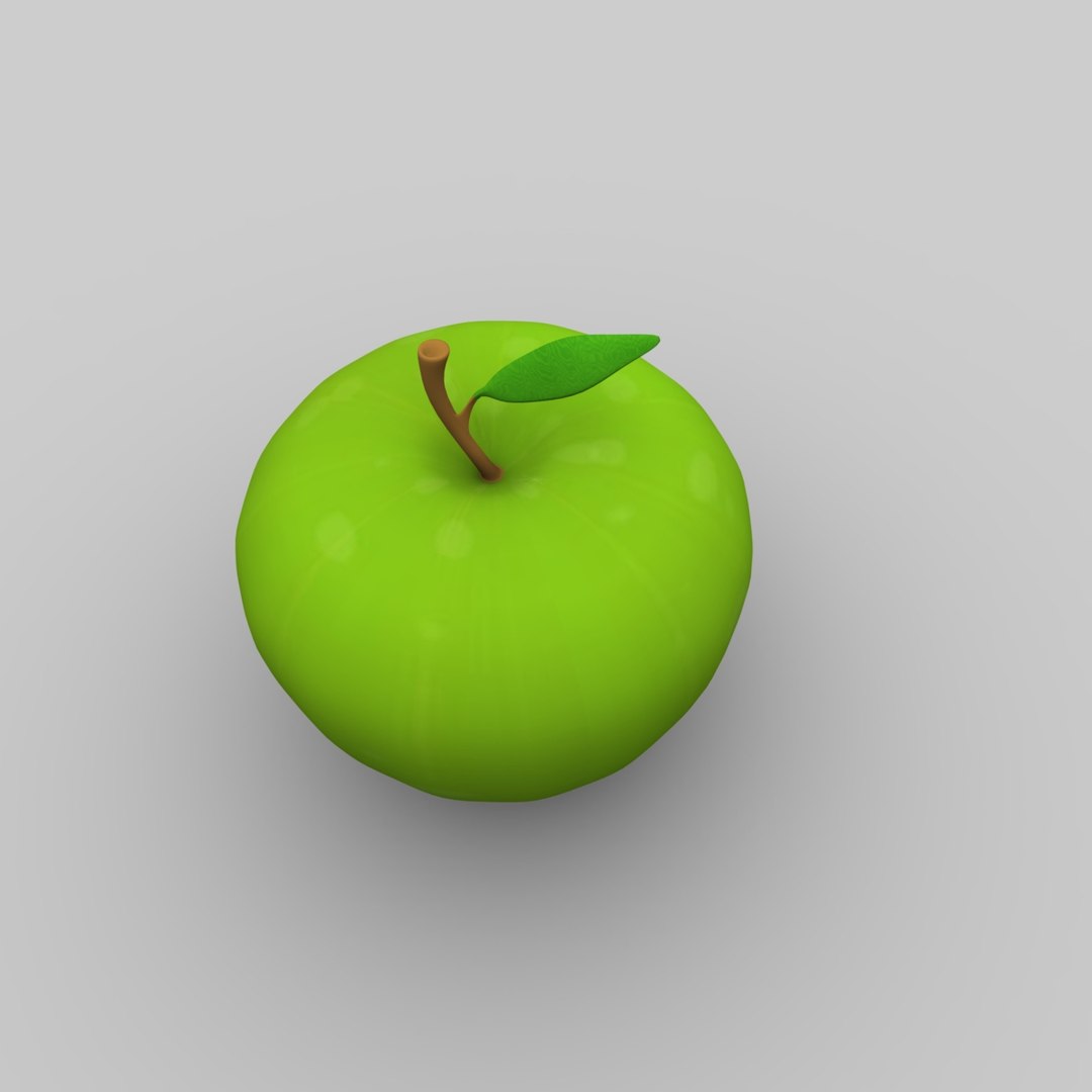 Free Obj Model Apple Red Delicious