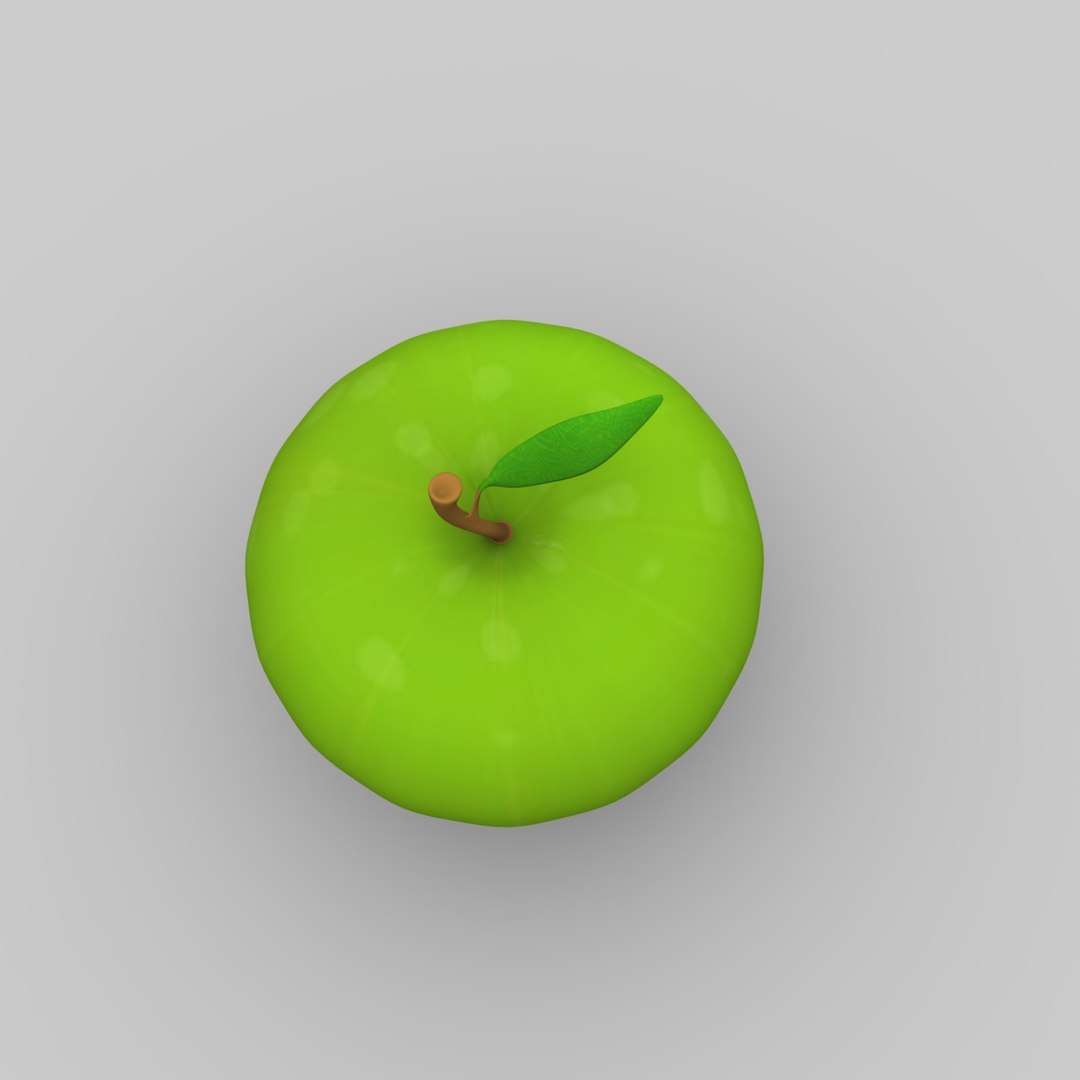 Free Obj Model Apple Red Delicious