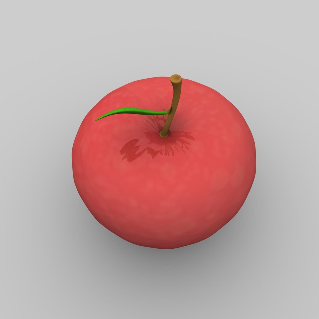 Free Obj Model Apple Red Delicious