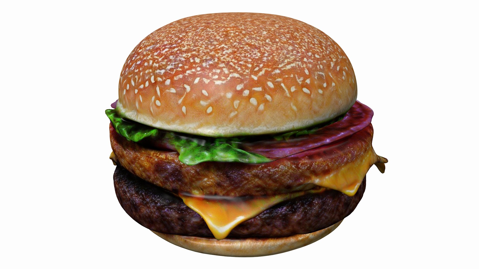 Realistic Burger 3D Model - TurboSquid 2236003