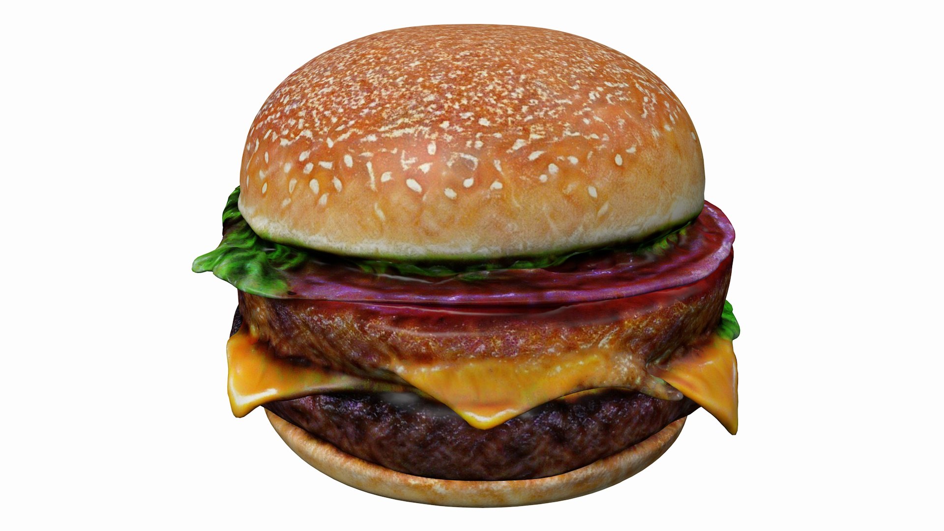 Realistic Burger 3D Model - TurboSquid 2236003