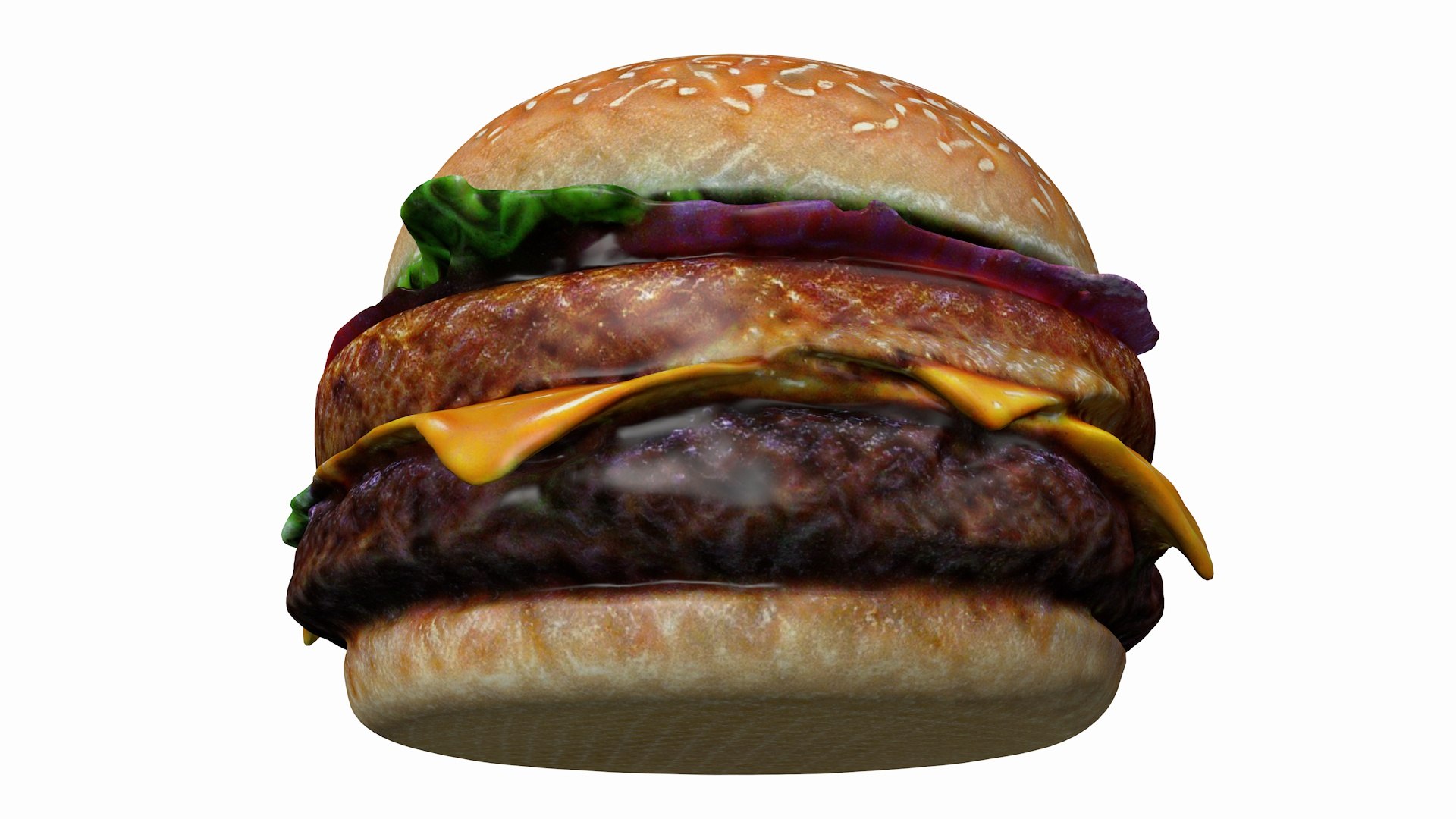 Realistic Burger 3D Model - TurboSquid 2236003