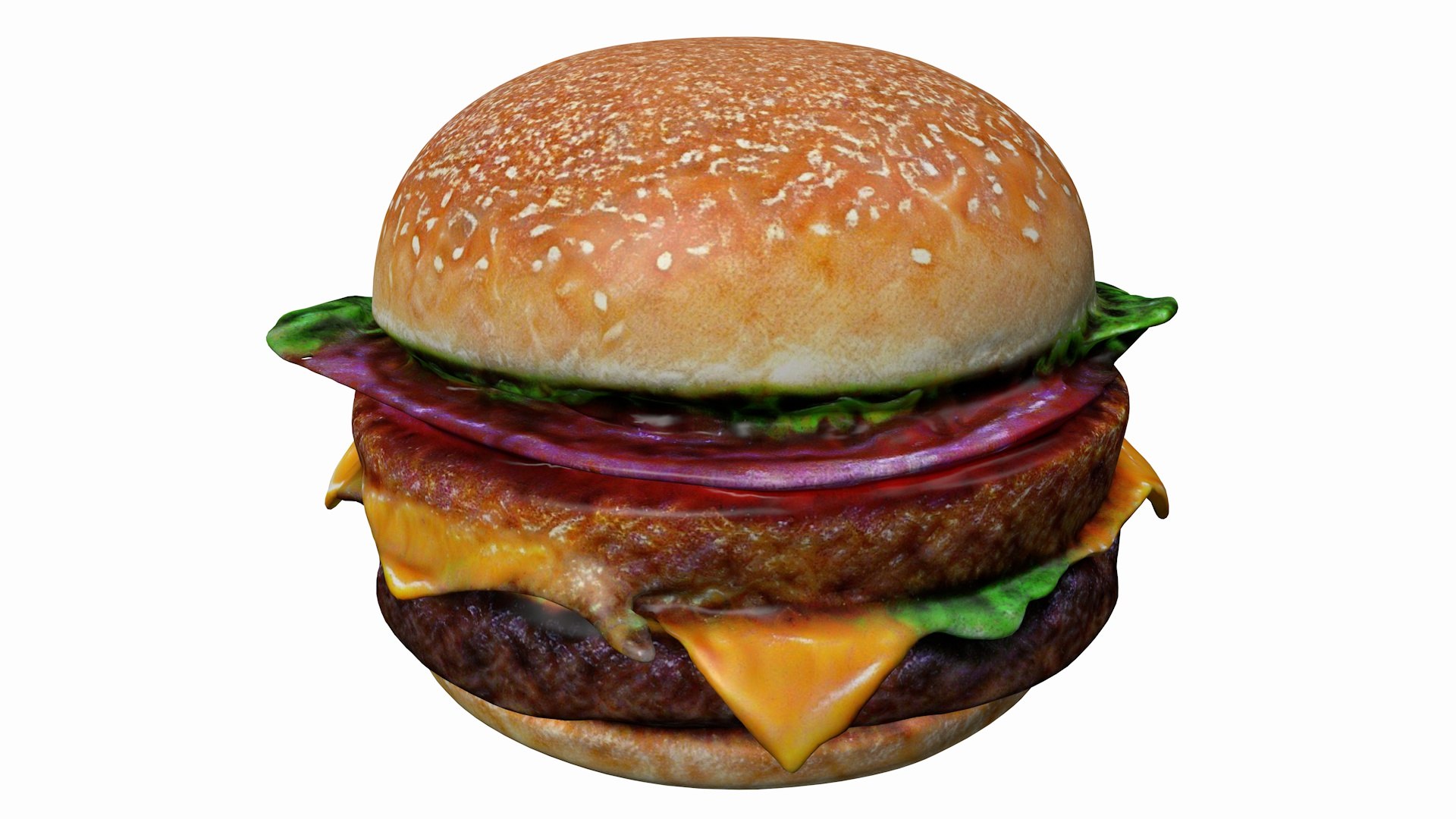 Realistic Burger 3D Model - TurboSquid 2236003