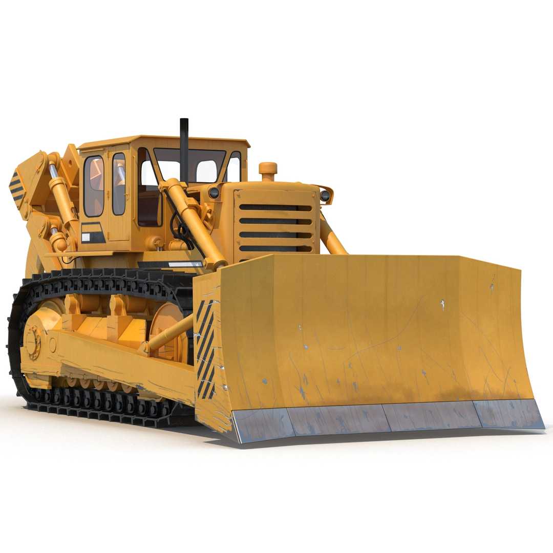 bulldozer rigged 3d model