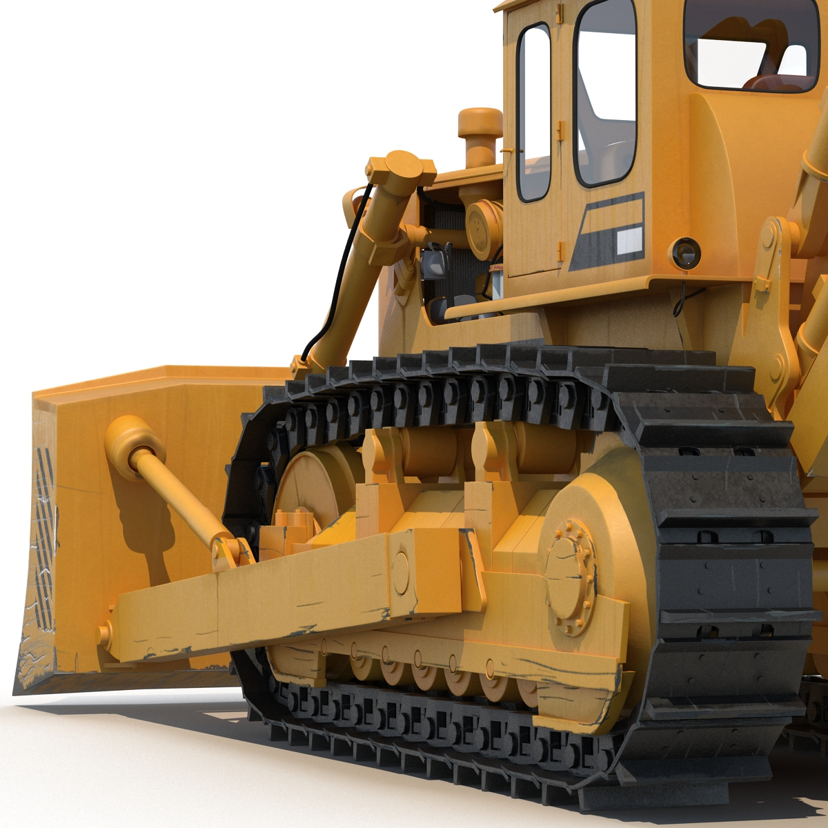 bulldozer rigged 3d model