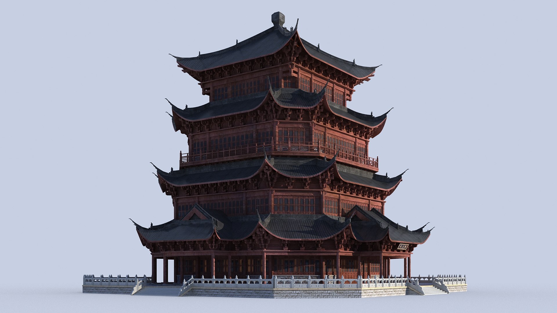 Chinese Building 28 3D Model - TurboSquid 1795376