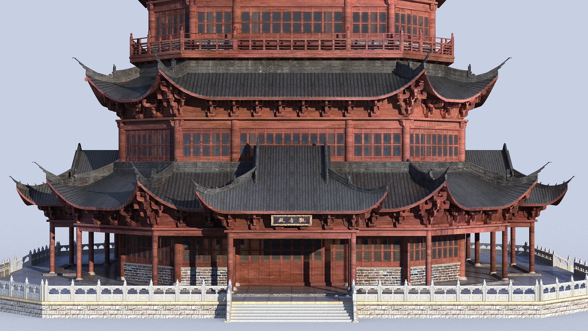 Chinese Building 28 3D Model - TurboSquid 1795376