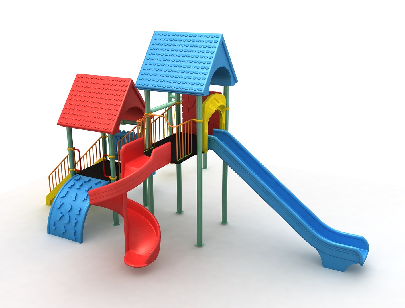 3D Metal Playground Slide Model - TurboSquid 1555930