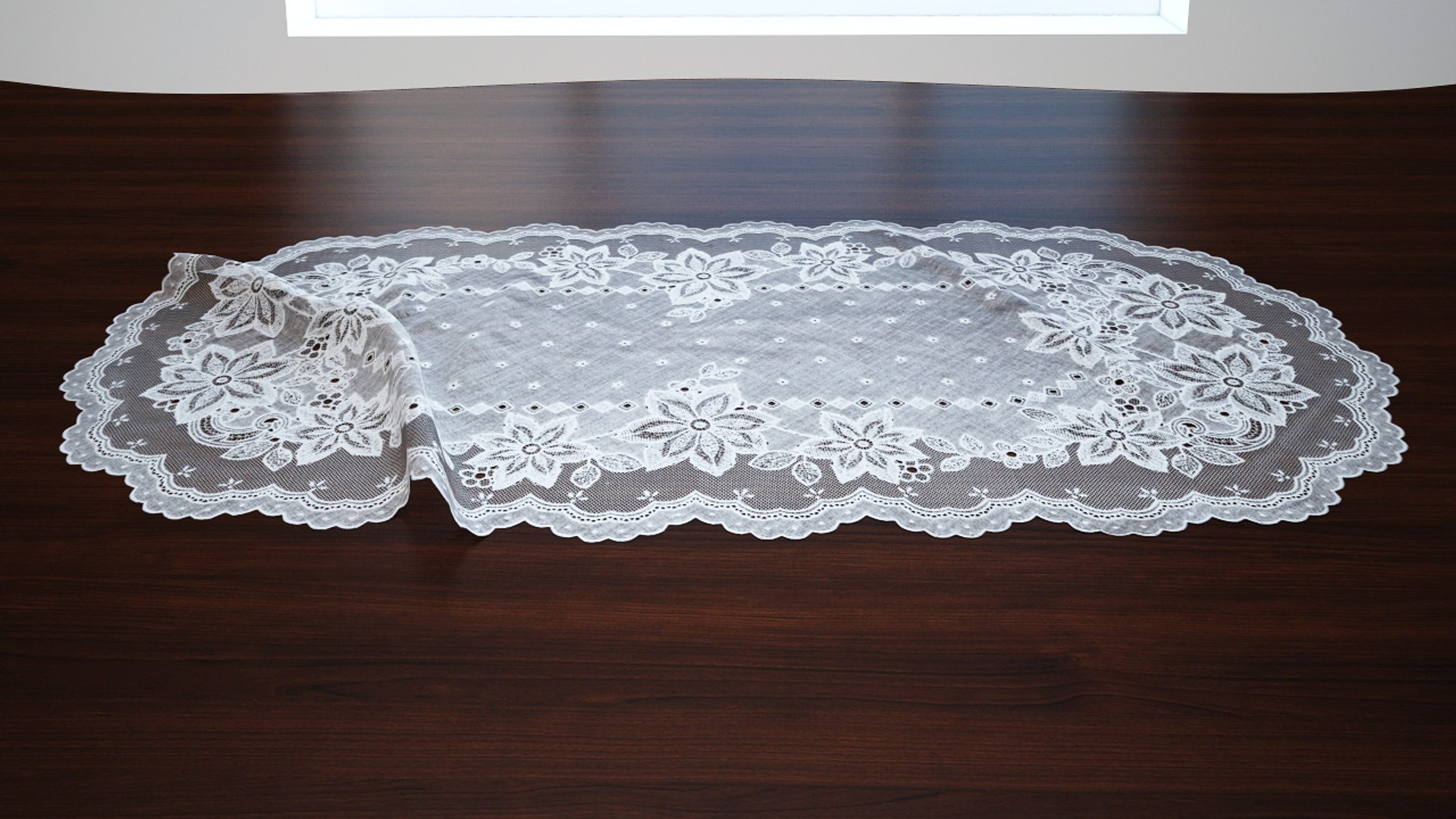 3d Model Set Lace Doily 8