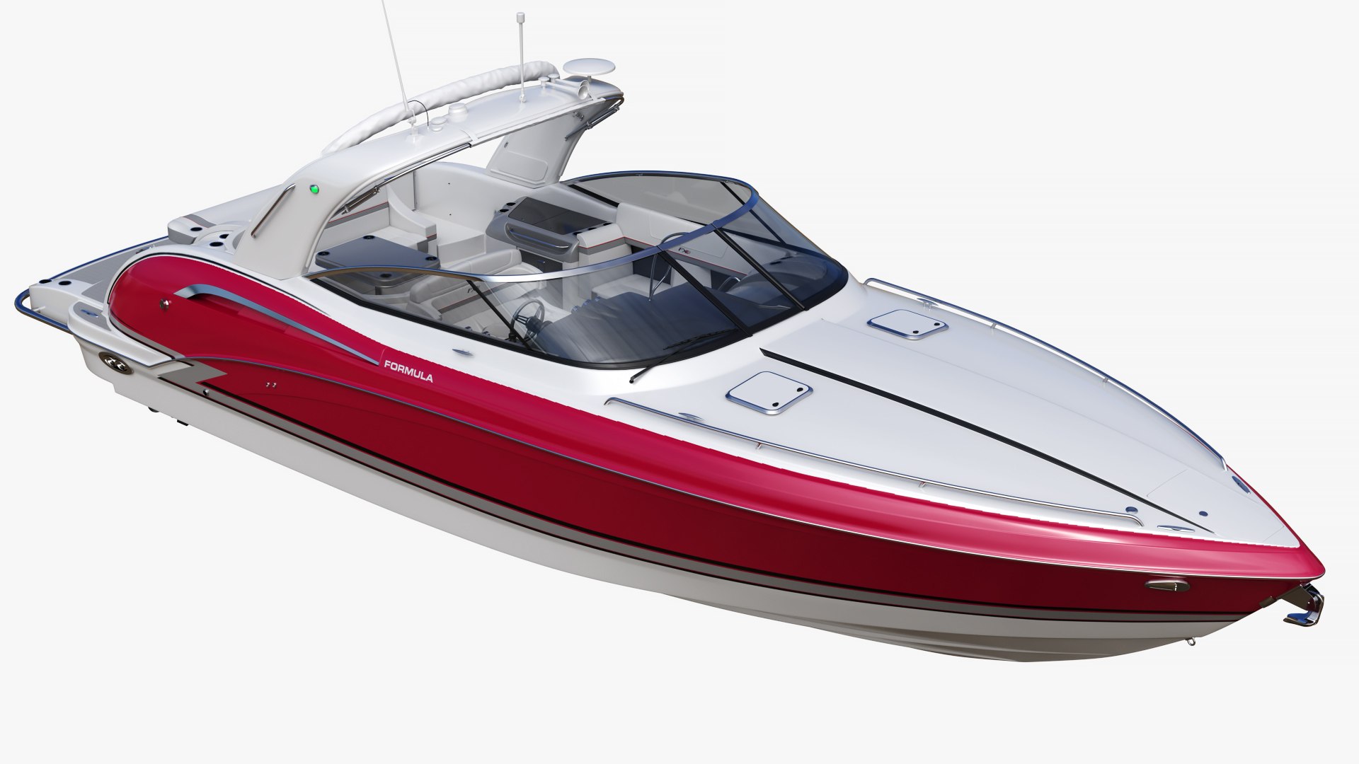 3D Formula 350 FX Red Luxury Sport Boat - TurboSquid 2505133