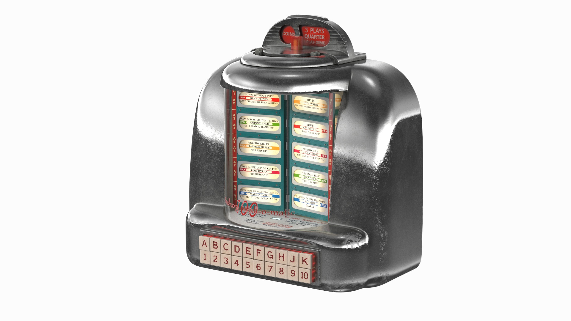 Diner Retro Tabletop Jukebox Seeburg On State 3D Model - TurboSquid 2352050
