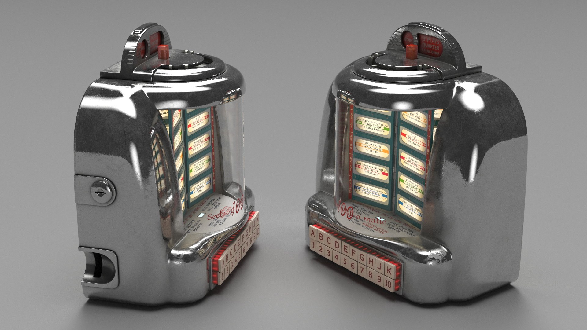 Diner Retro Tabletop Jukebox Seeburg On State 3D Model - TurboSquid 2352050