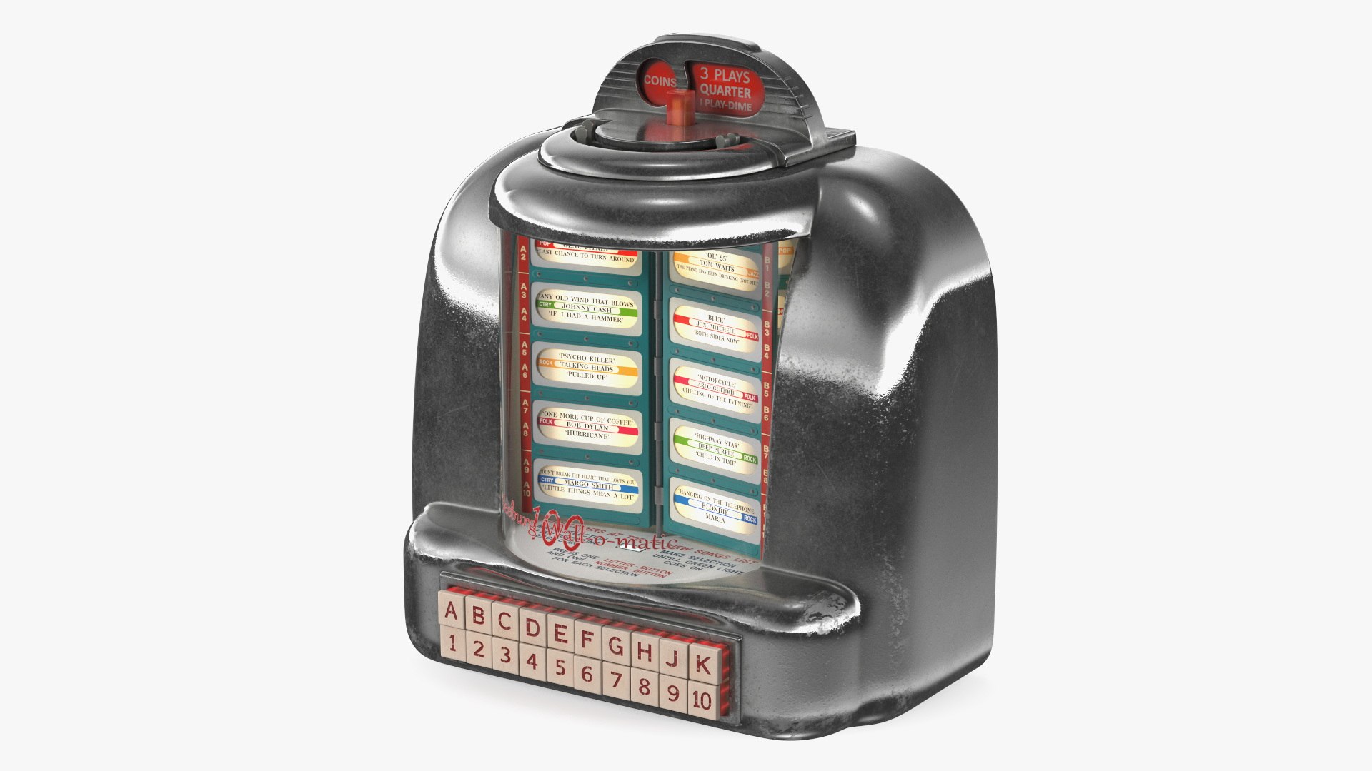 Diner Retro Tabletop Jukebox Seeburg On State 3D Model - TurboSquid 2352050