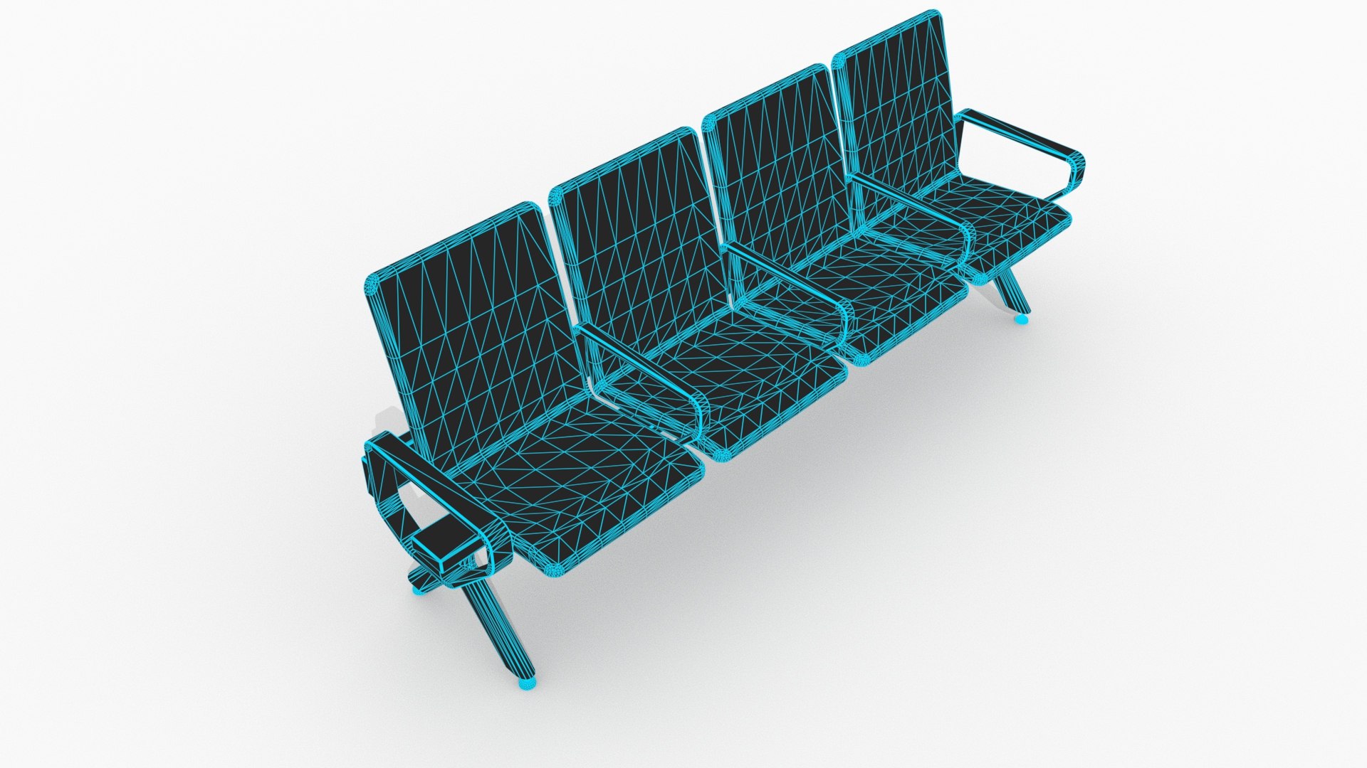 Bench Airport Model - TurboSquid 1654068