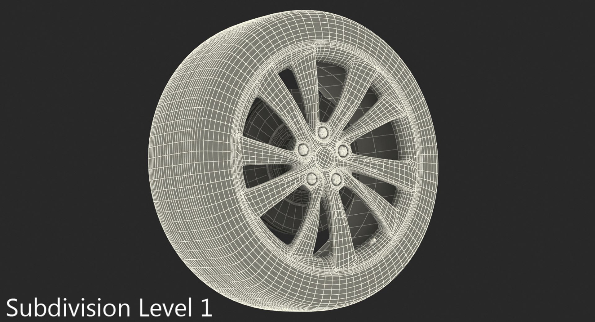 Tesla silver cyclone wheel model | 1143478 | TurboSquid