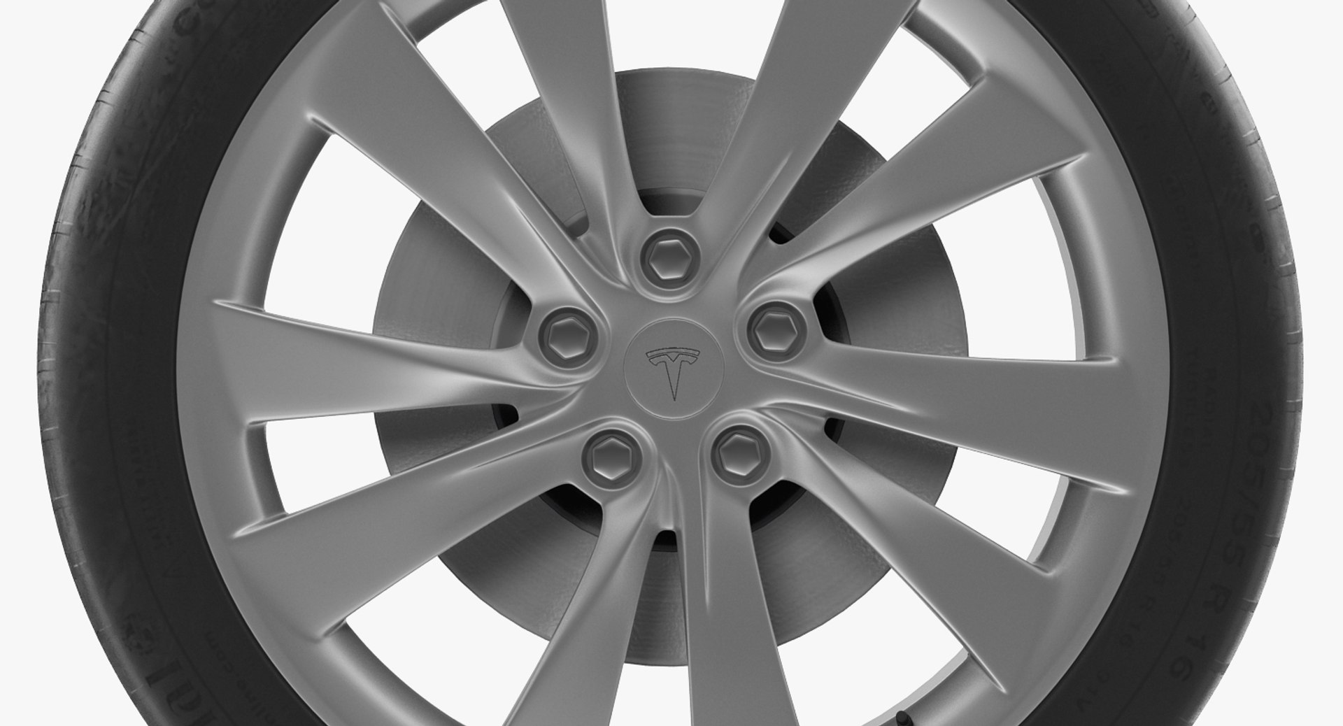 Tesla silver cyclone wheel model | 1143478 | TurboSquid