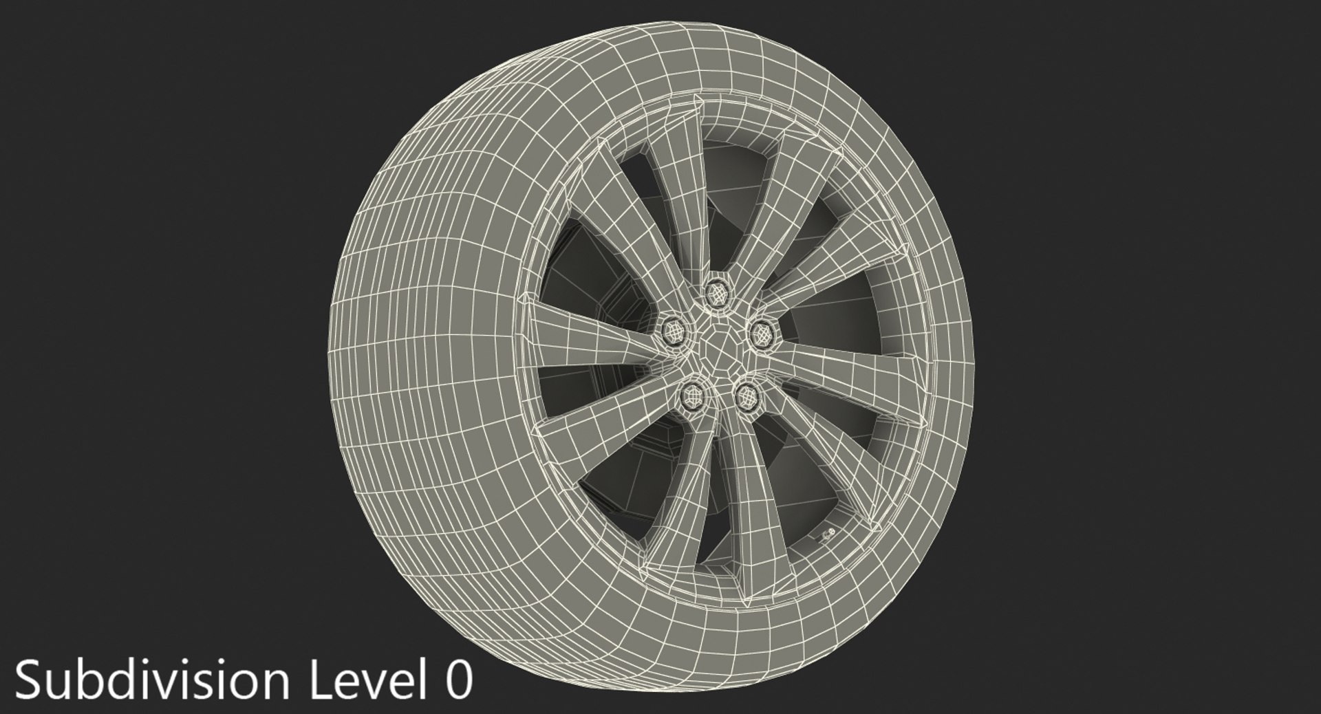 Tesla silver cyclone wheel model | 1143478 | TurboSquid