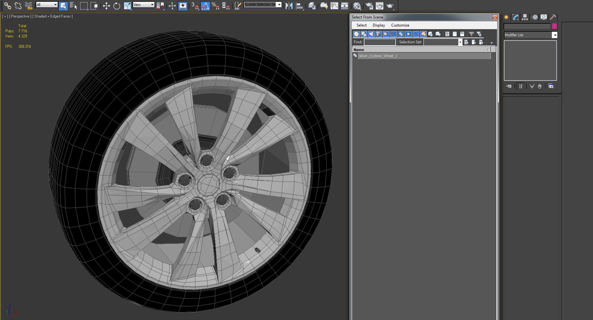Tesla silver cyclone wheel model | 1143478 | TurboSquid