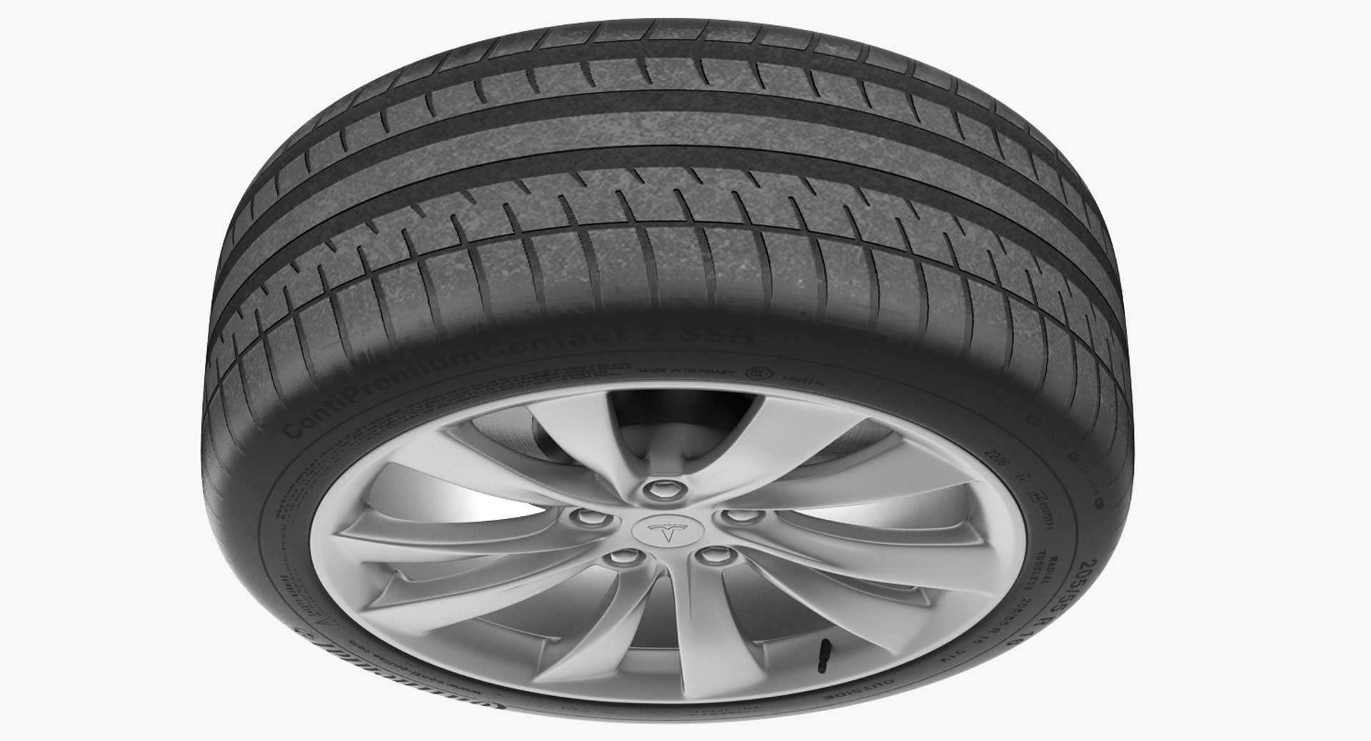 Tesla silver cyclone wheel model | 1143478 | TurboSquid