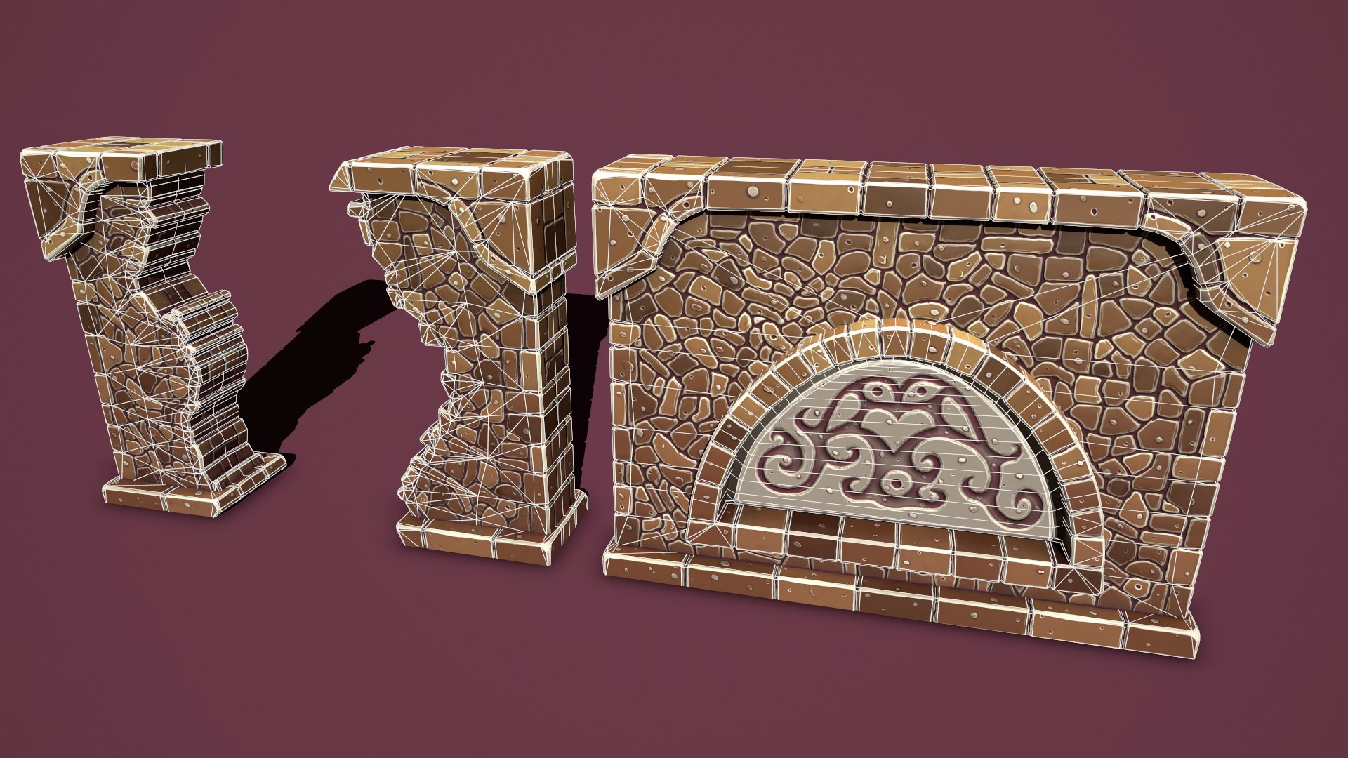 Fantasy wall 2 3D model - TurboSquid 1716749