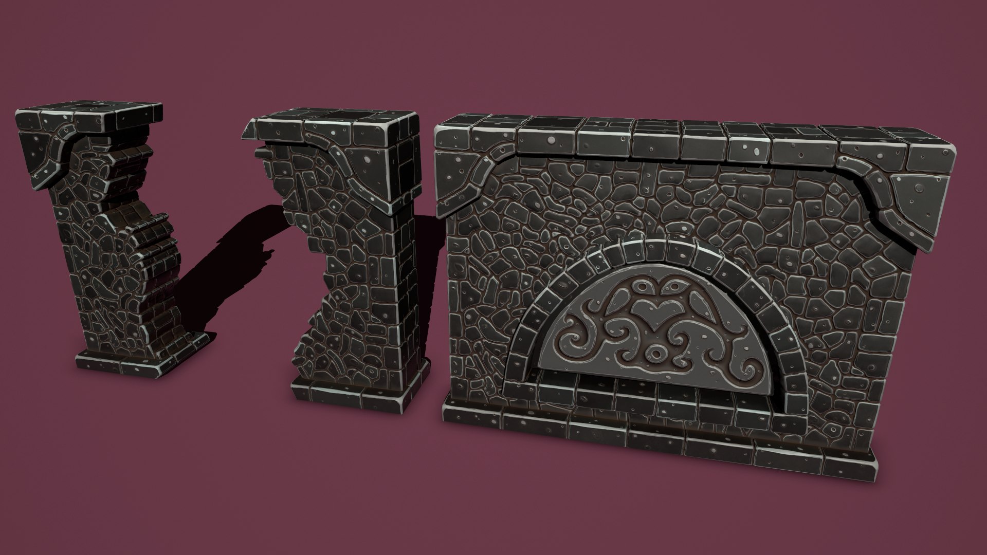 Fantasy wall 2 3D model - TurboSquid 1716749