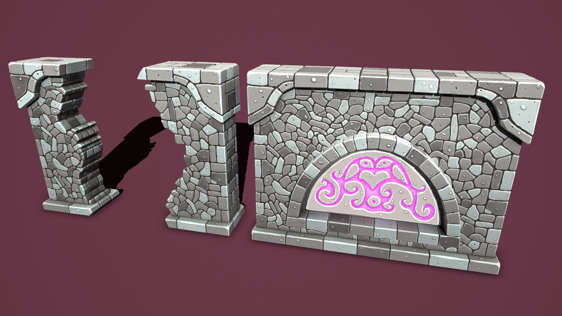 Fantasy wall 2 3D model - TurboSquid 1716749