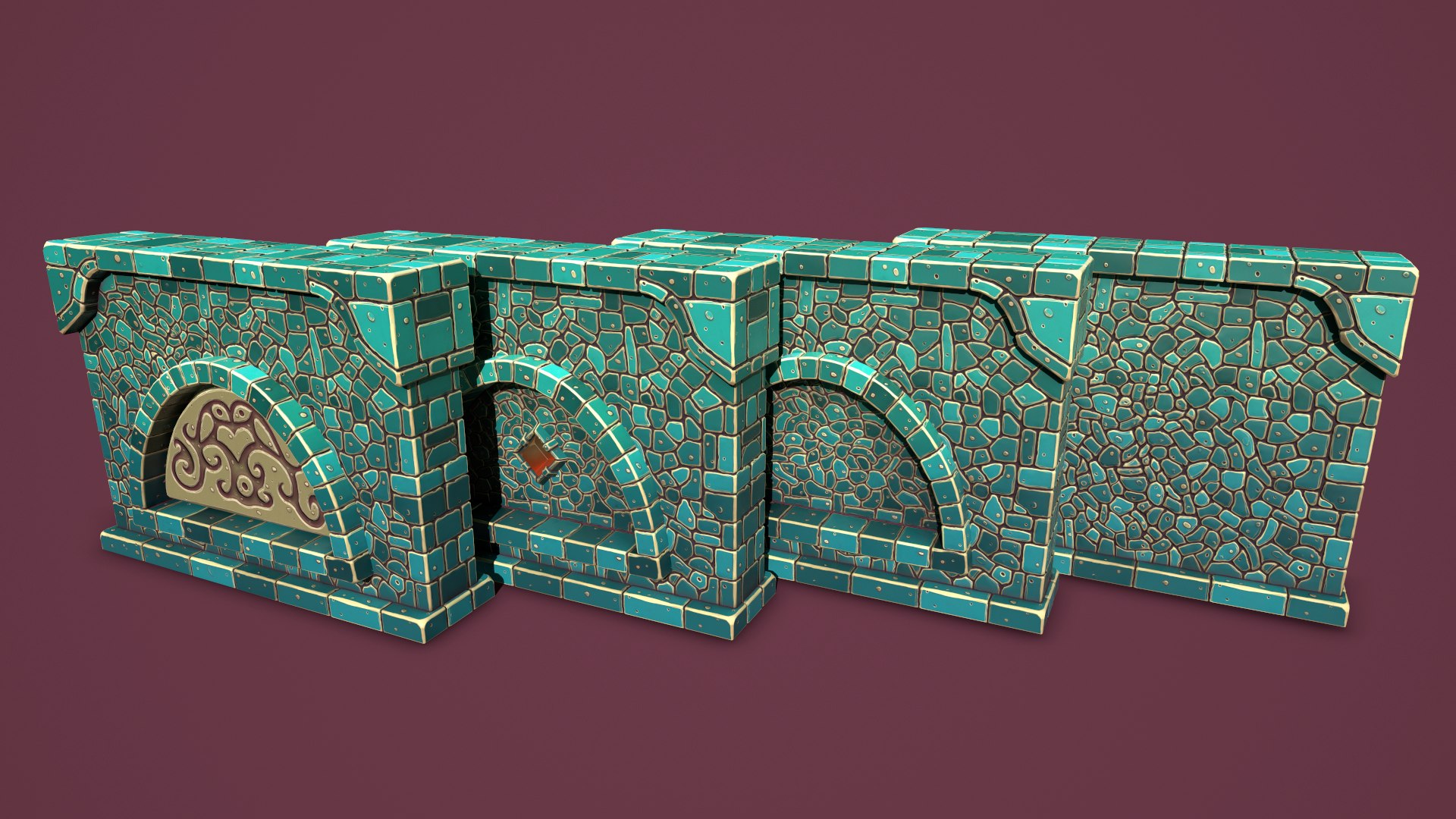 Fantasy wall 2 3D model - TurboSquid 1716749