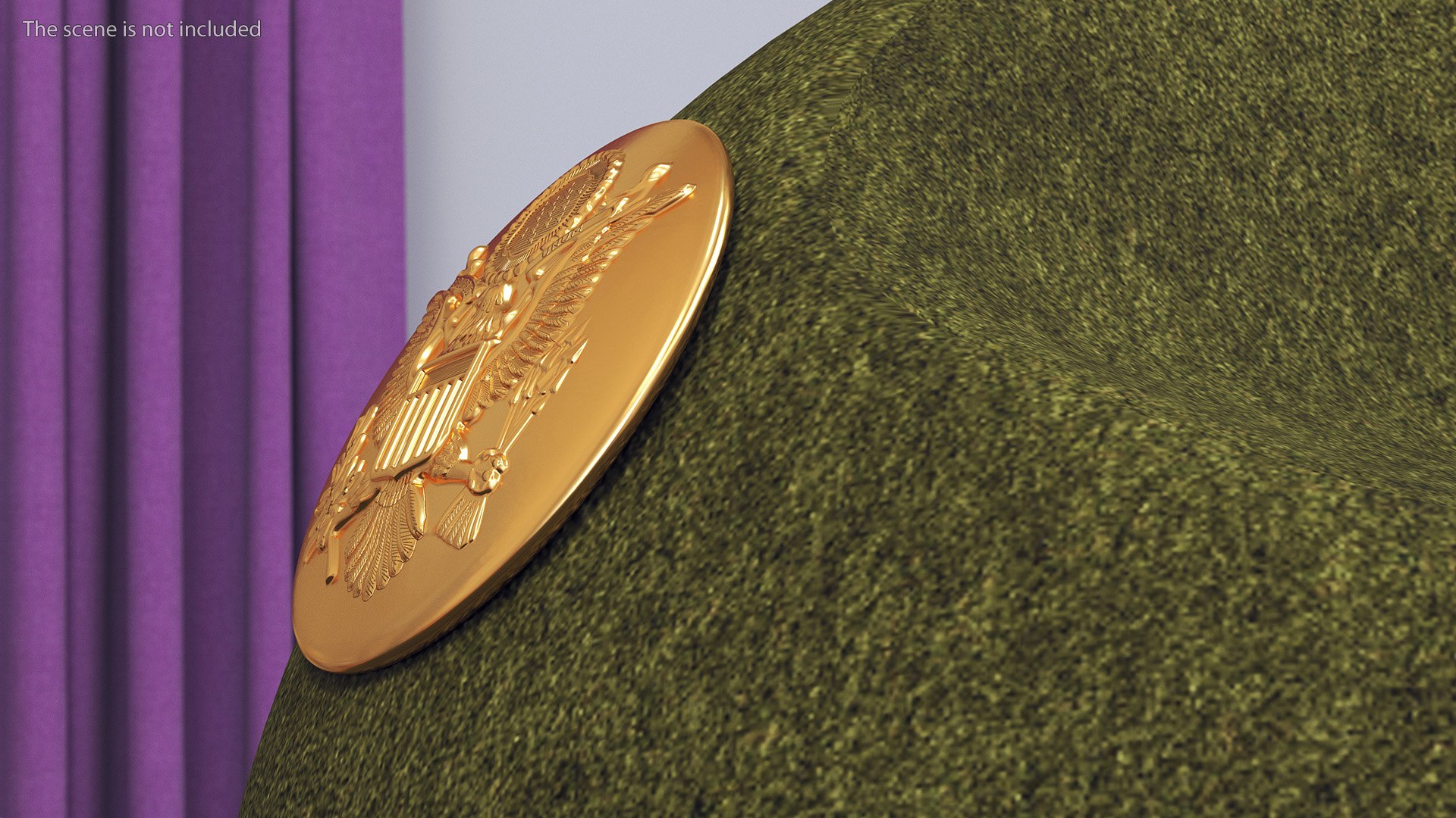 Round Gold Cockade 3D - TurboSquid 2164106