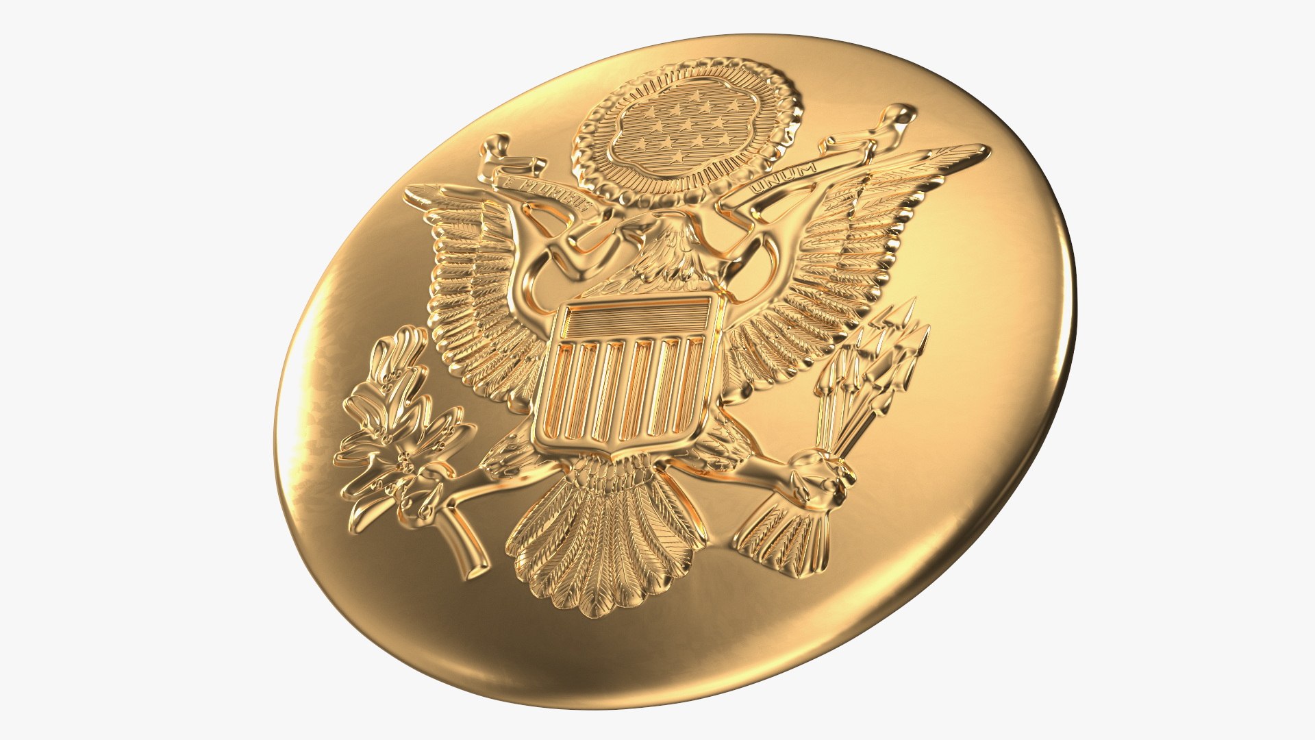 Round Gold Cockade 3D - TurboSquid 2164106